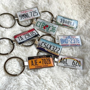 California License Plate Keychain Custom Car Keychain License Plate ...