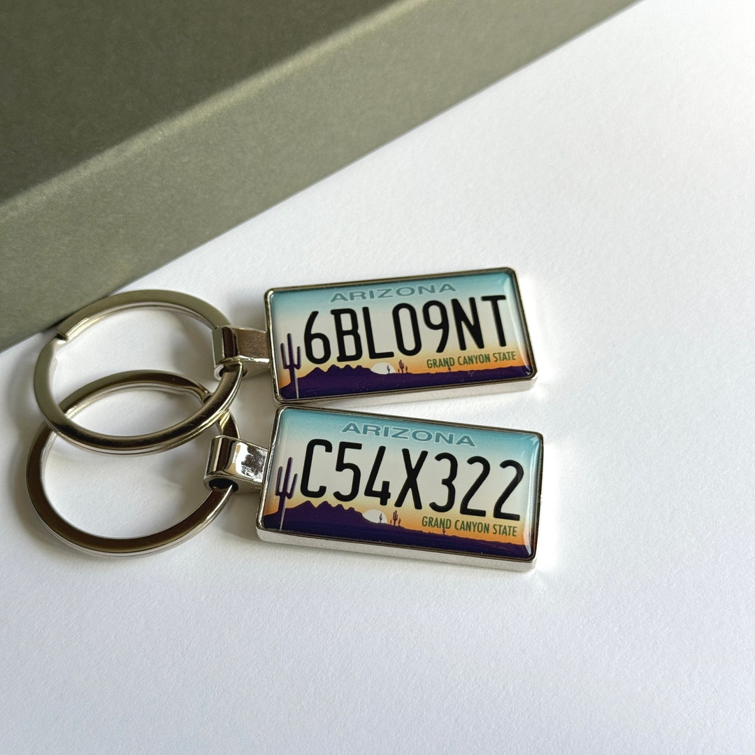 Arizona License Plate Keychain Custom Car Keychain License Plate ...
