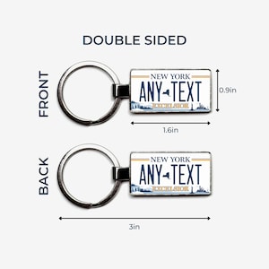 Personalized Custom License Plate Replica Keychain Car Keychain License ...