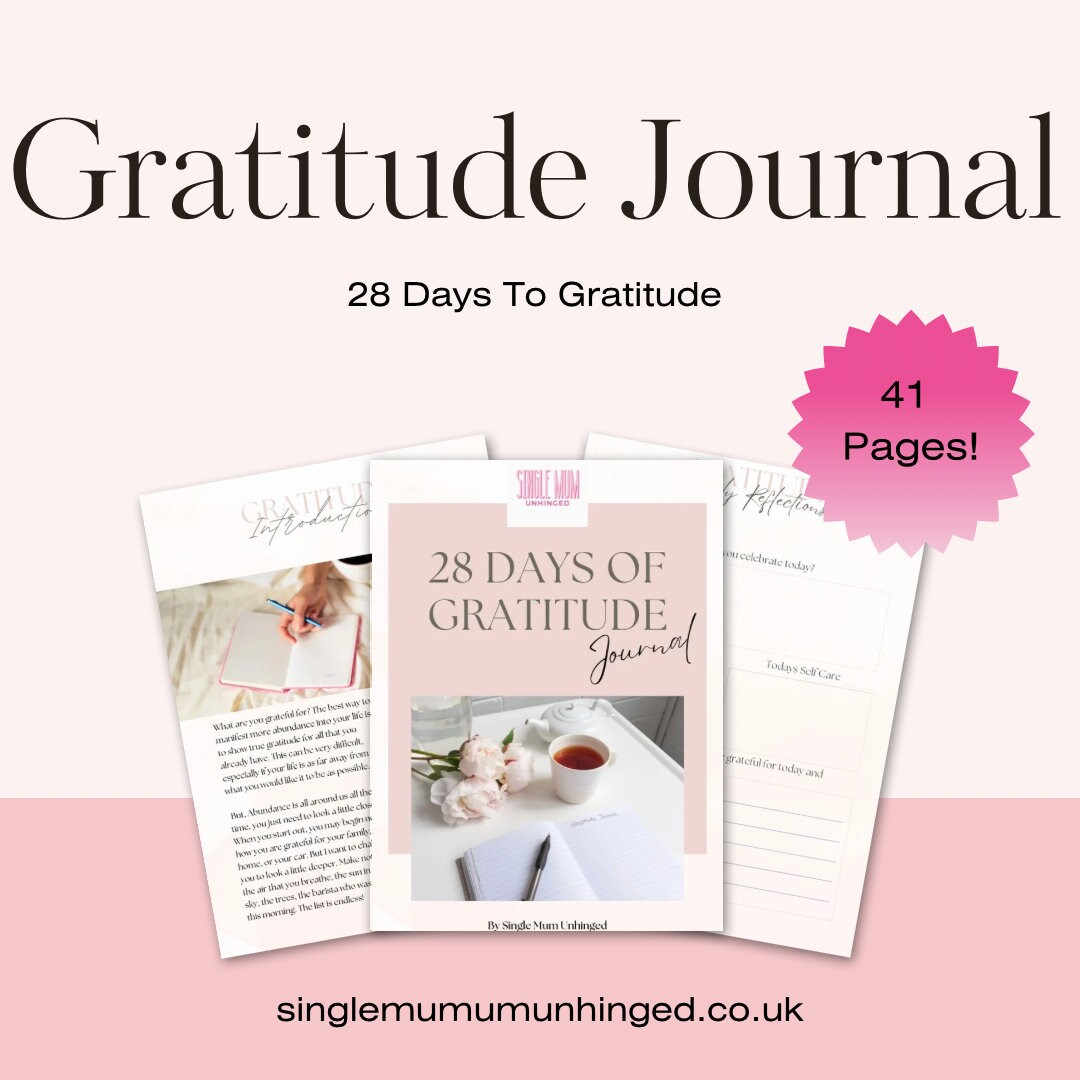 Printable Gratitude Journal- 28 Days of Gratitude - Etsy