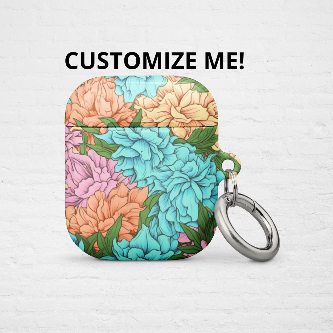 Floral Case for Airpods® Hydrangea AirPod Case Personalized AirPod Case ...