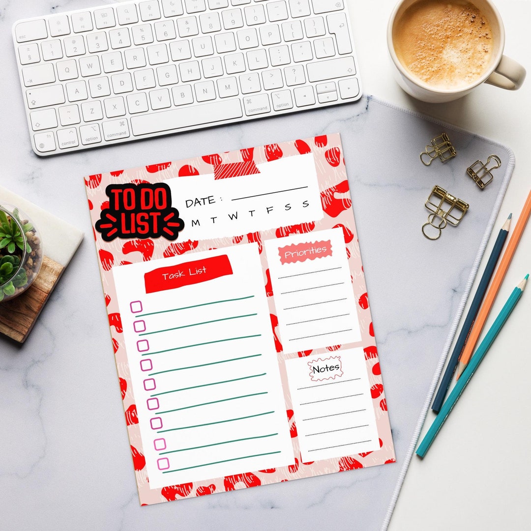Fun To-do List Notepad Tear off Chore List Daily To-do List Personal ...