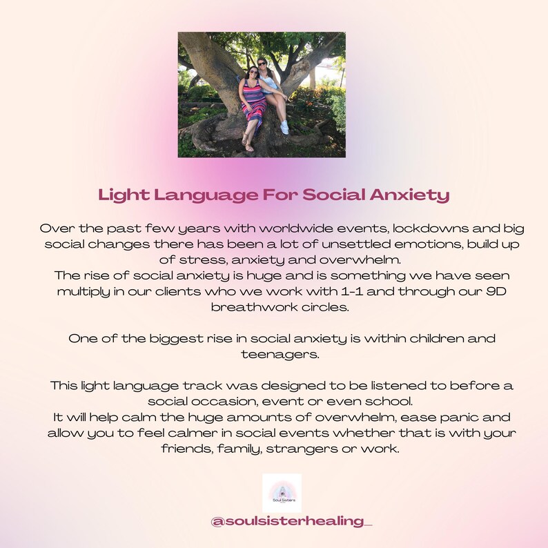 Social Anxiety Relief Light Language Activation | Calm Overwhelm & Ease ...