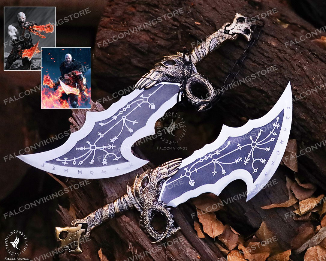 God of War Kratos's Blades of Chaos, God of War Blades of Chaos Sword Pairs Blades, Kratos Metal ...
