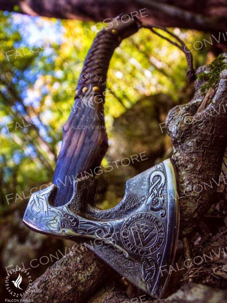 RAGNAR VIKING AXE Forged Camping Axe With Rose Wood Shaft,viking ...