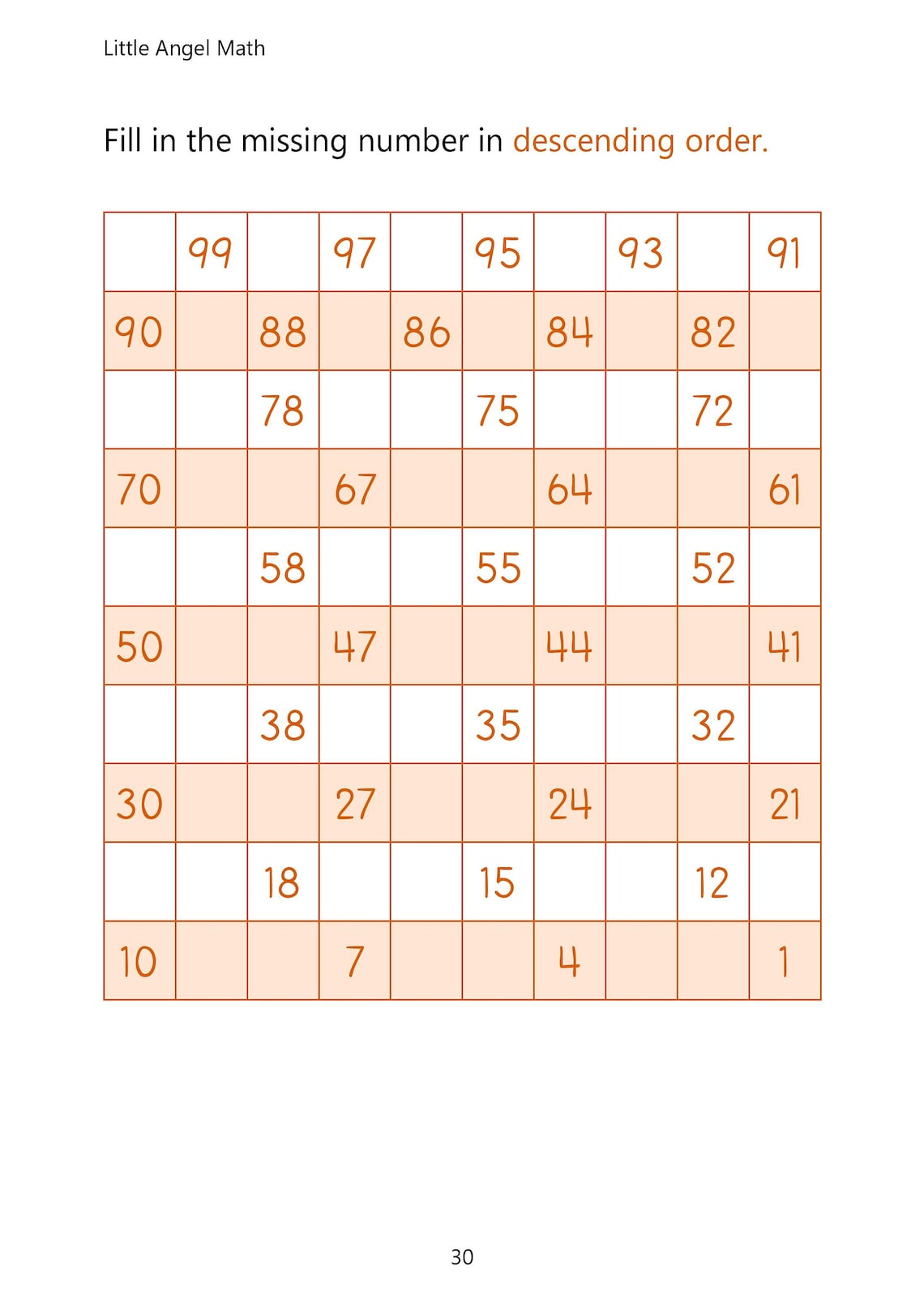 Printable Pdfs for Number Sequence 1 - 100 Worksheets (printable ...