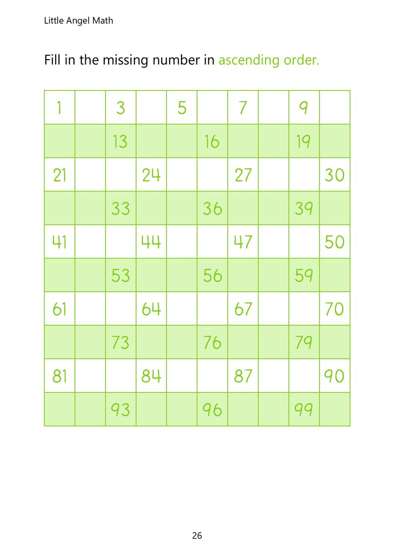 Printable Pdfs for Number Sequence 1 - 100 Worksheets (printable ...