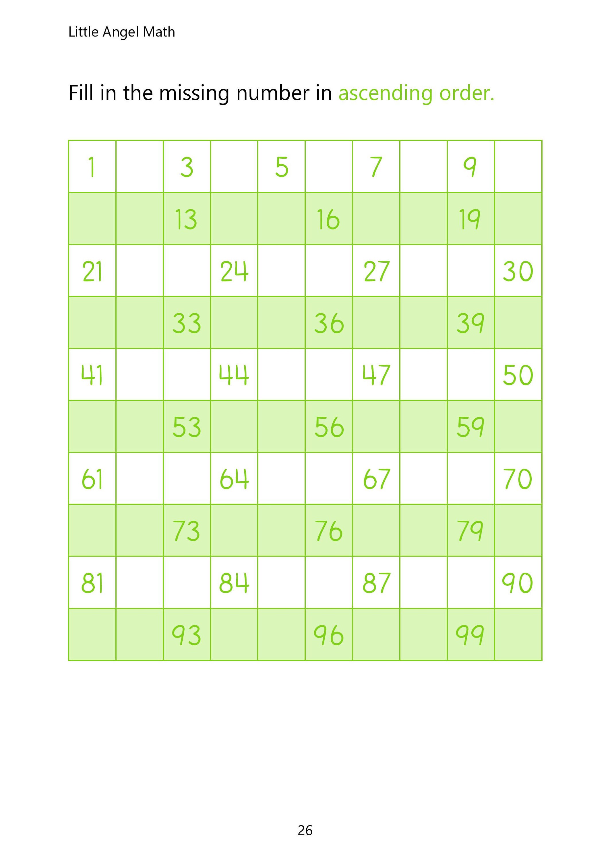 Printable Pdfs for Number Sequence 1 - 100 Worksheets (printable ...