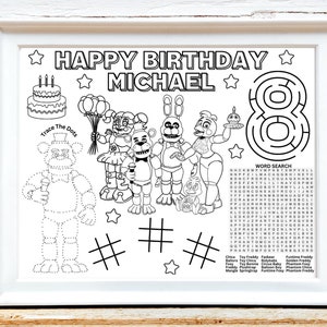 fnaf 5 coloring pages