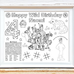 wild kratts coloring pages birthday