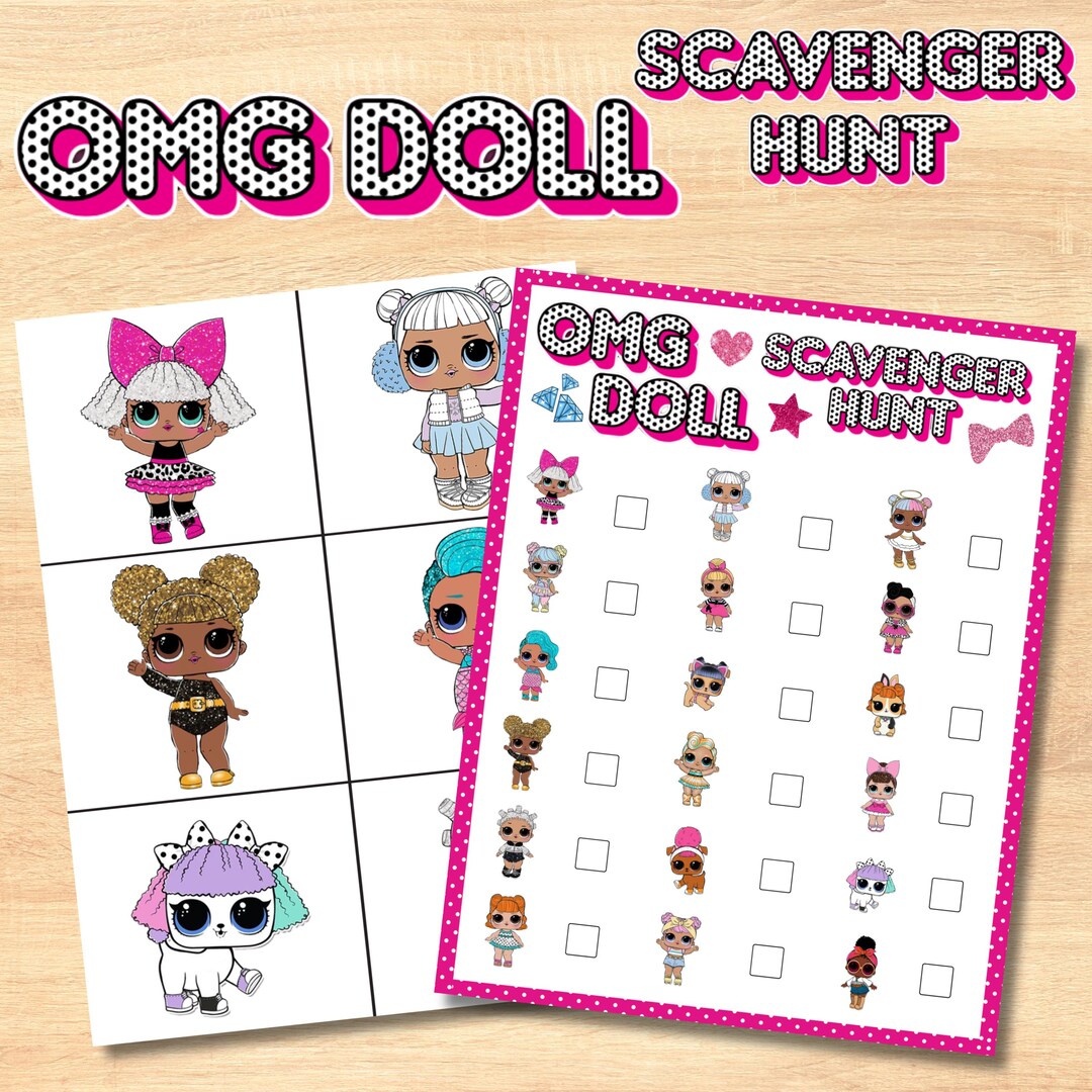 Printable Omg Fashion Dolls Scavenger Hunt, Lol Treasure Hunt, Surprise ...