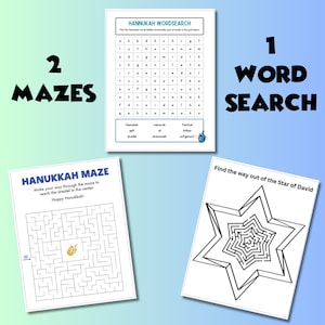 20 Printable Hanukkah Activities, Hanukkah Activity Bundle, Hanukkah ...