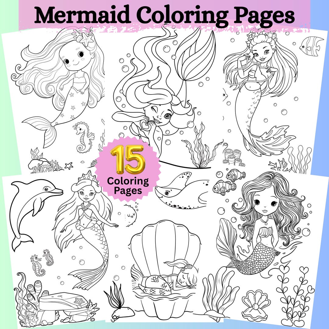Printable 15 Mermaid Coloring Pages, Under the Sea Coloring Pages ...