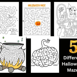20 Printable Kids Halloween Activities, Halloween Coloring Pages ...