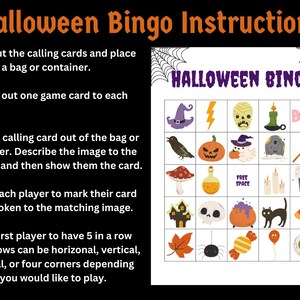 Halloween Bingo, Printable Kids Halloween Bingo Party Game, Halloween ...