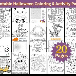 20 Printable Kids Halloween Activities, Halloween Coloring Pages ...