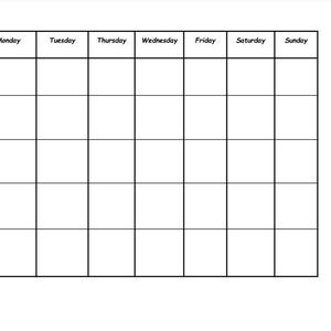 Blank Calendar Template: Bundle Printable Horizontal & Vertical Monthly ...