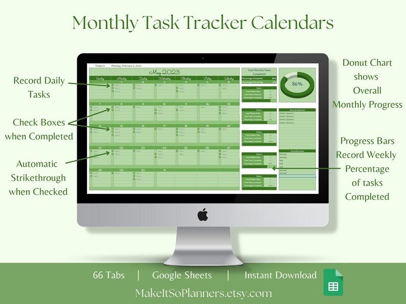 Digital Weekly Planner Spreadsheet Daily to Do List - Etsy