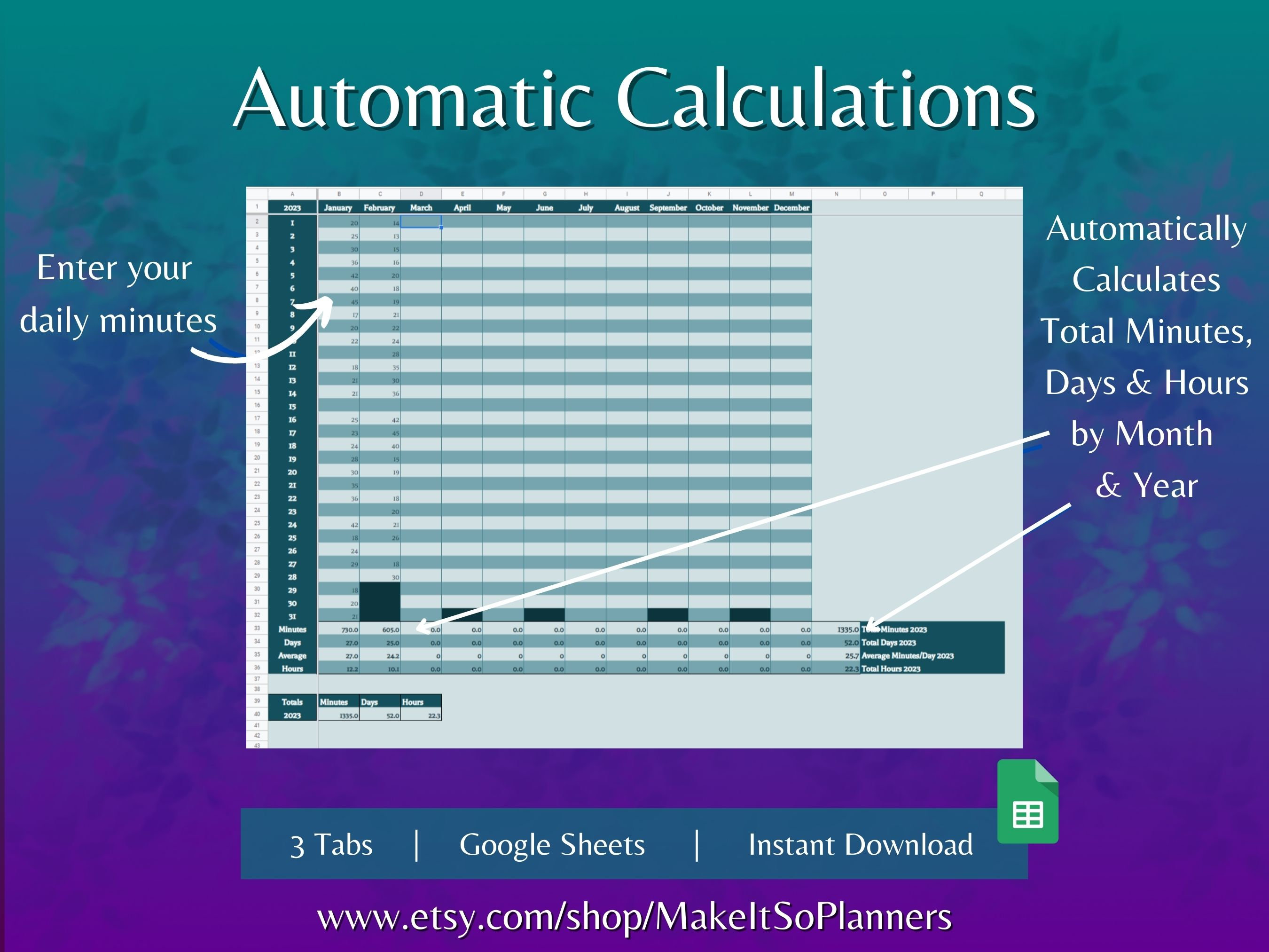 Time Tracker Log - Digital Activity Tracker Spreadsheet - Track ...