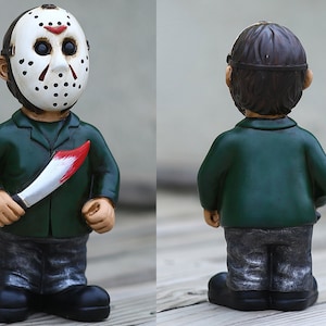 Horror Movie Garden Gnomes Decoration Outdoor Statue Nightmare Jason ...