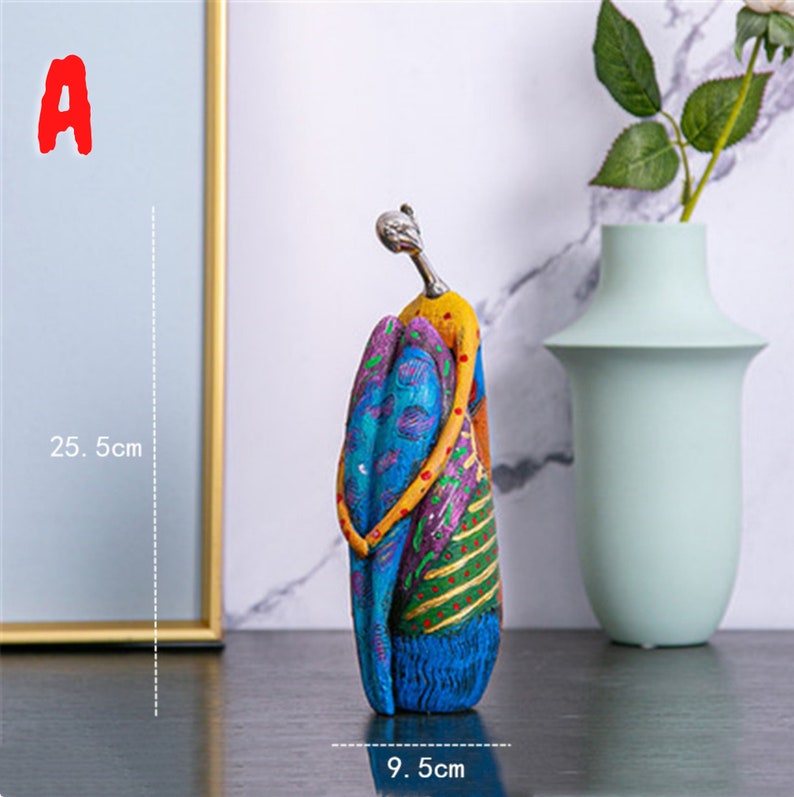 Abstract Woman Sculpture, Modern Resin Art Figurine, Minimalist Female ...