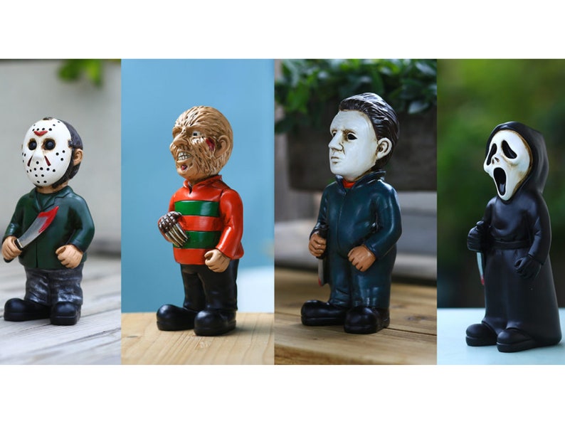 Horror Movie Garden Gnomes Decoration Outdoor Statue Nightmare Jason ...