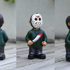 Horror Movie Garden Gnomes Decoration Outdoor Statue Nightmare Jason ...