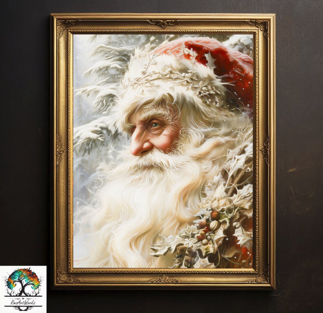Printable Santa Painting, Santa Claus Pictures, Christmas Painting ...