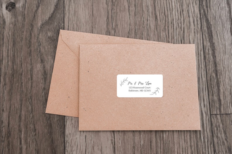 Editable Greenery Boho Address Labels - Etsy