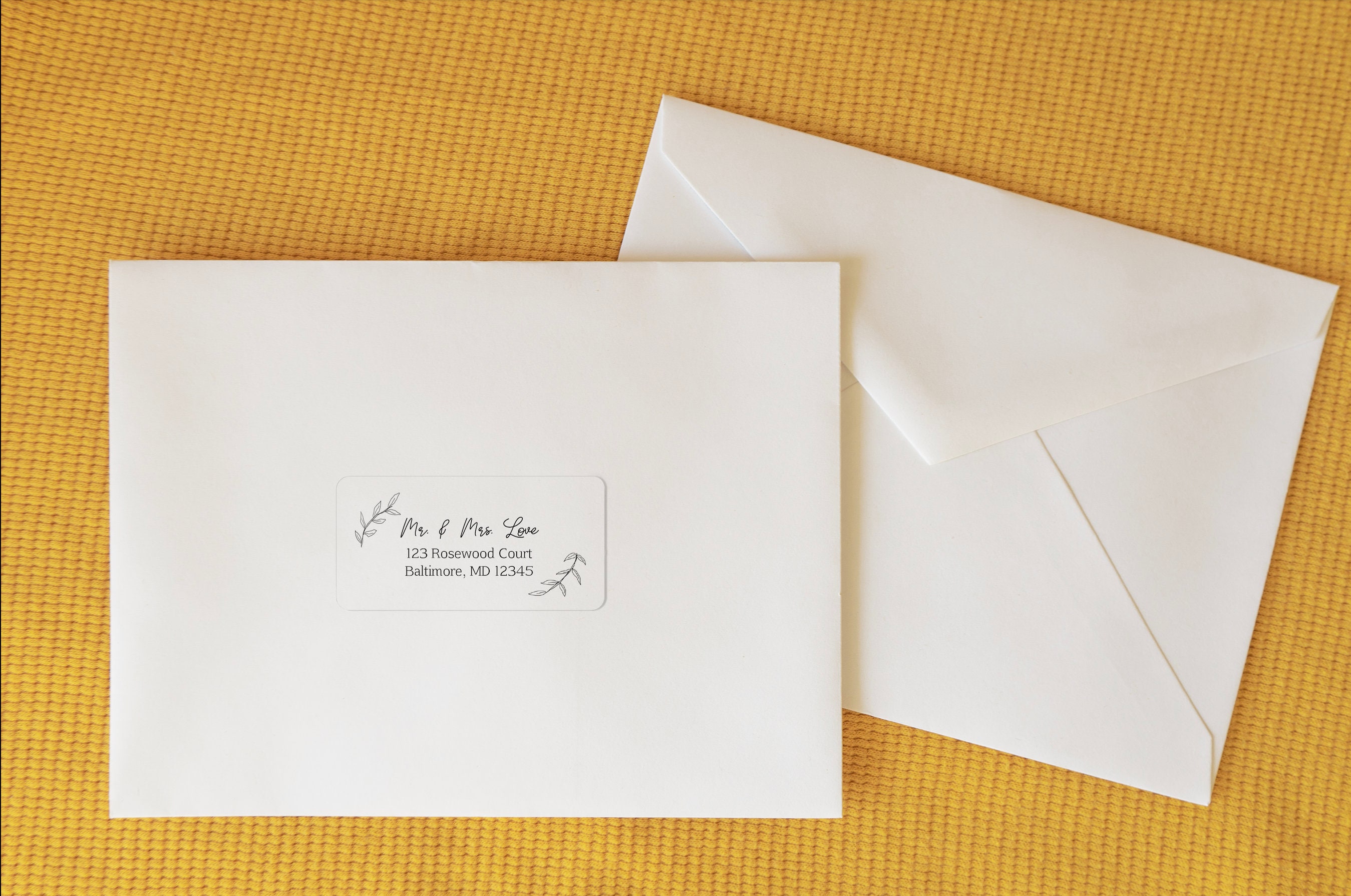 Editable Greenery Boho Address Labels - Etsy