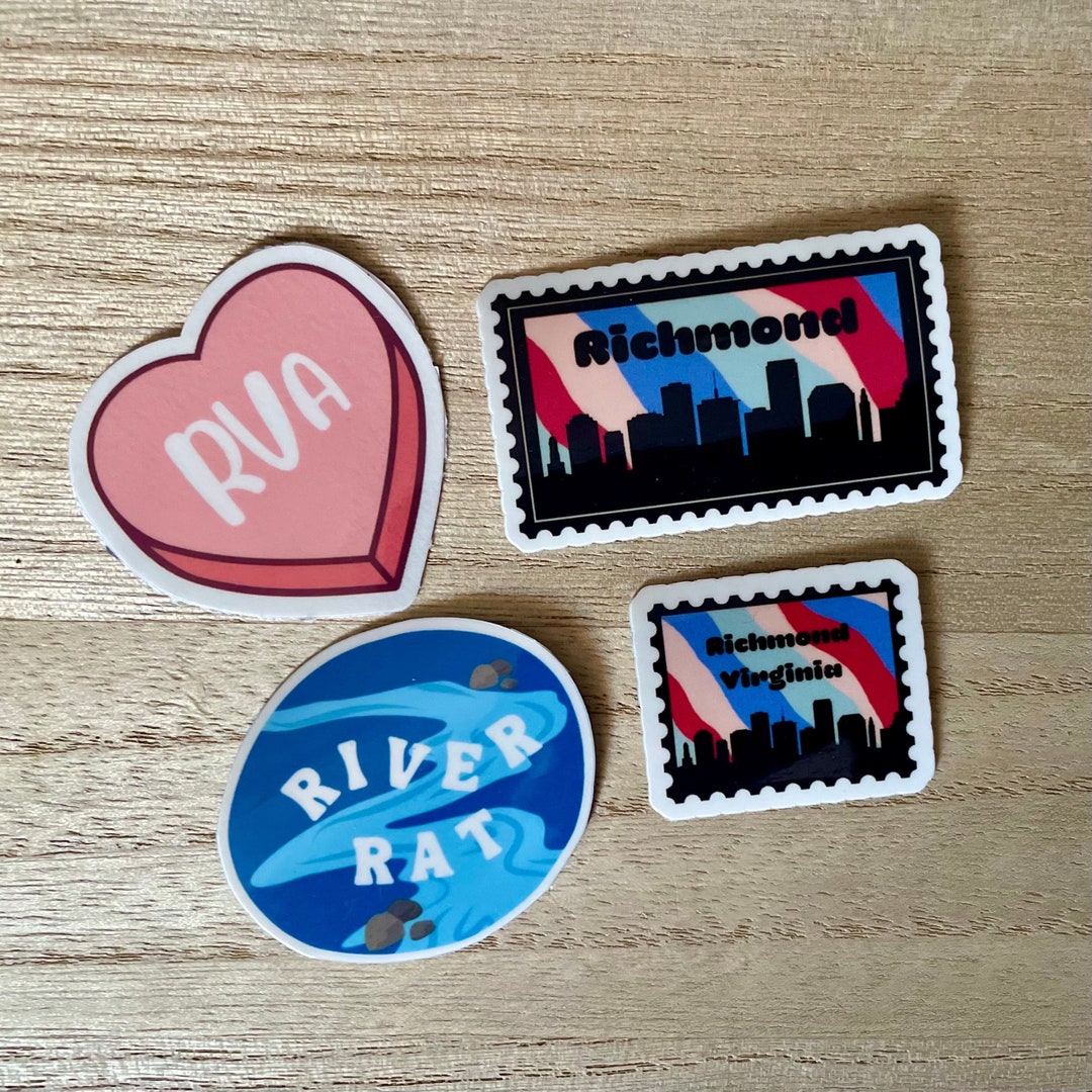 Waterproof RVA Stickers Richmond, Virginia River City, River Rat Unique ...