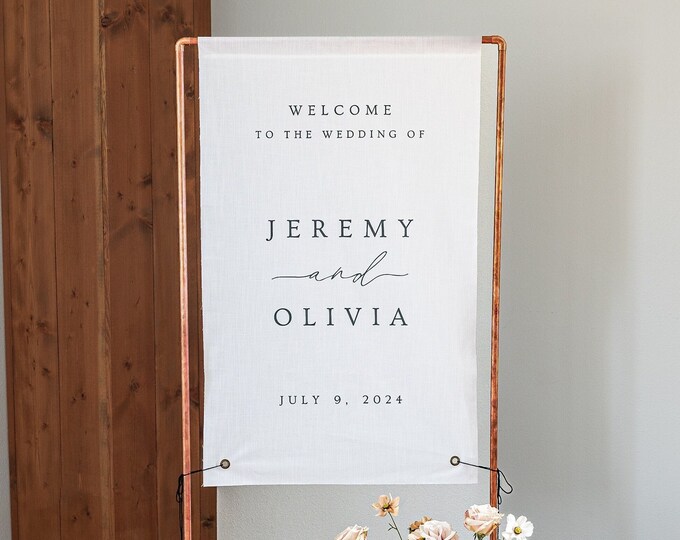 Linen Welcome Sign - Etsy