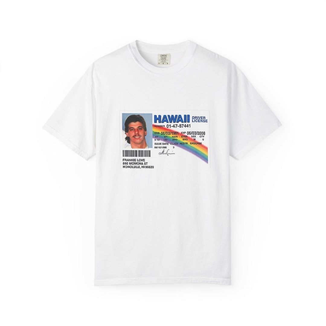 Hawaii Driver License Rainbow Graphic T-shirt - Etsy