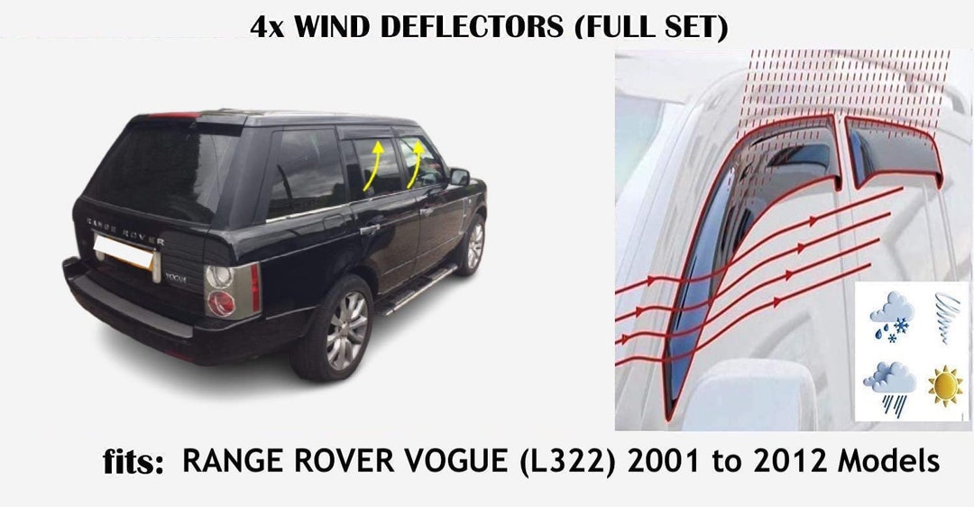 Jeu de 4 déflecteurs de vent pour RANGE ROVER VOGUE L322 2001 - Etsy France