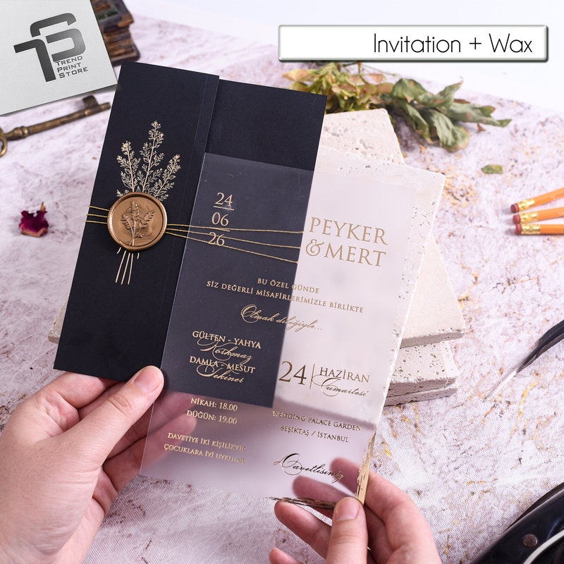 Acrylic Invitation - Etsy