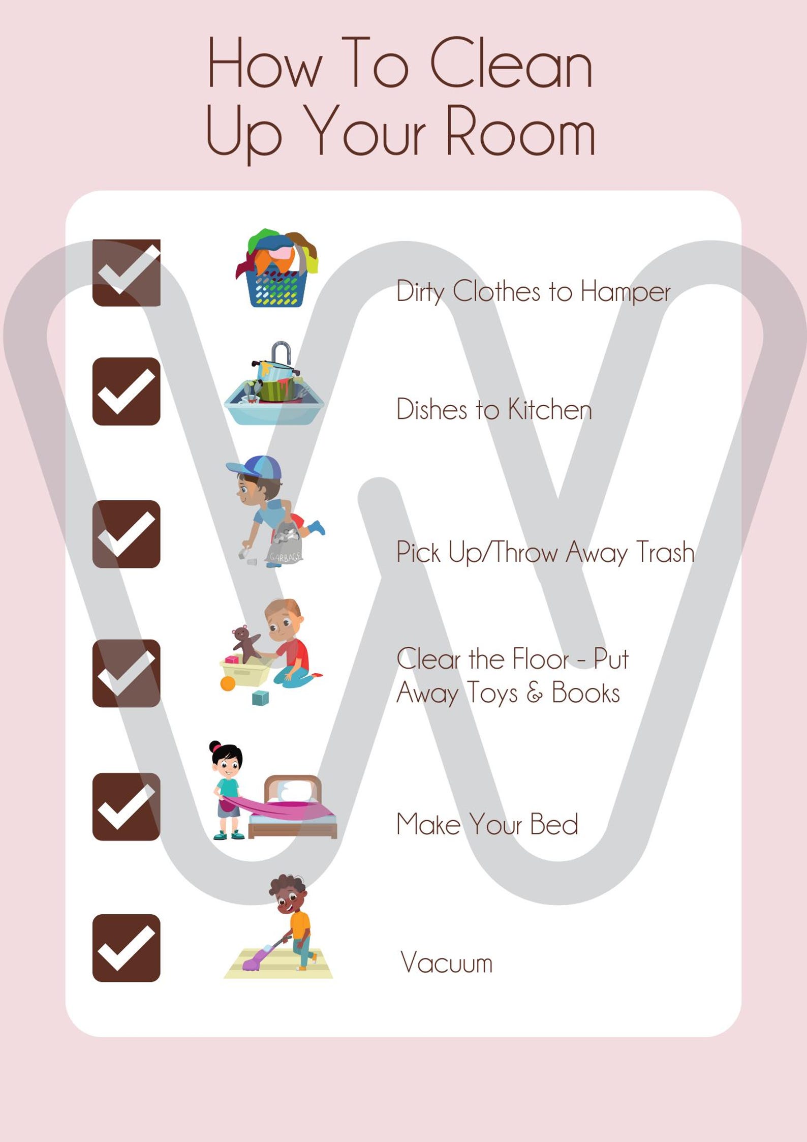 Kids Cleaning Checklist: Fun Room Cleaning Routine (PDF Download) - Etsy