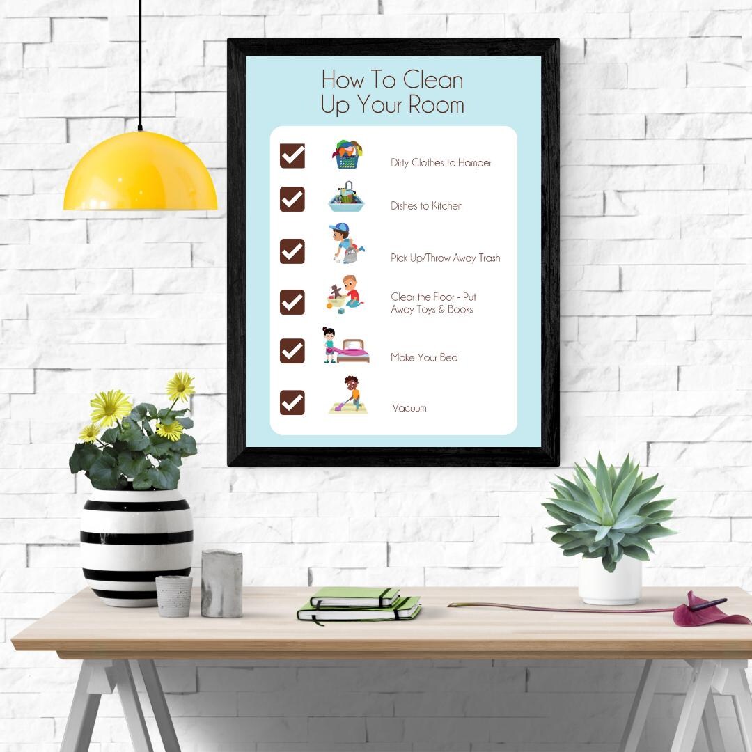 Kids Cleaning Checklist: Fun Room Cleaning Routine (PDF Download) - Etsy