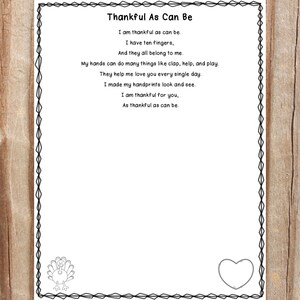 Thanksgiving Handprint Craft Printable for Kids-thankful Poem-turkey ...