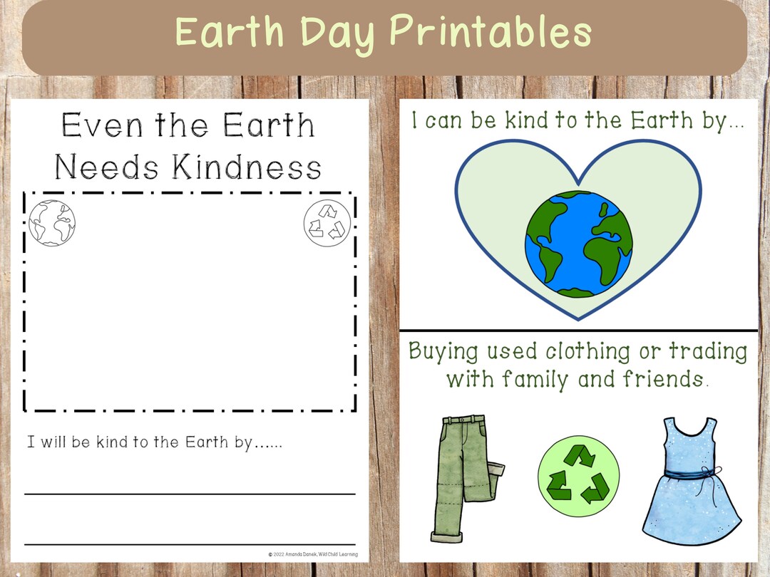 Earth Day Pintables-earth Day Worksheet-earth Day Mini Posters-earth ...