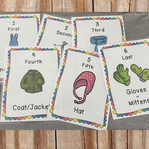 Dressing for Winter Weather Sequencing Posters Pintables, Nature Based ...