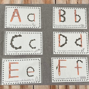 Nature Alphabet Posters-printable Nature Based Classroom Decor-phonemic ...