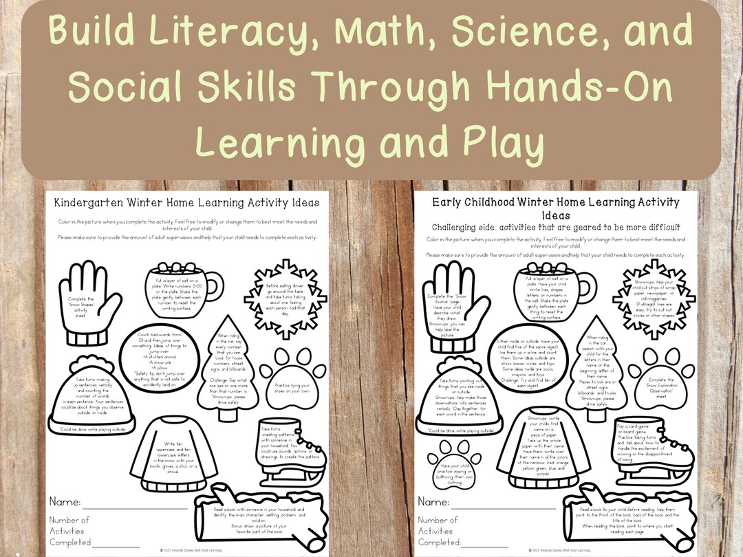 Printable Home Learning Choice Board for Kindergarten and Preschool ...