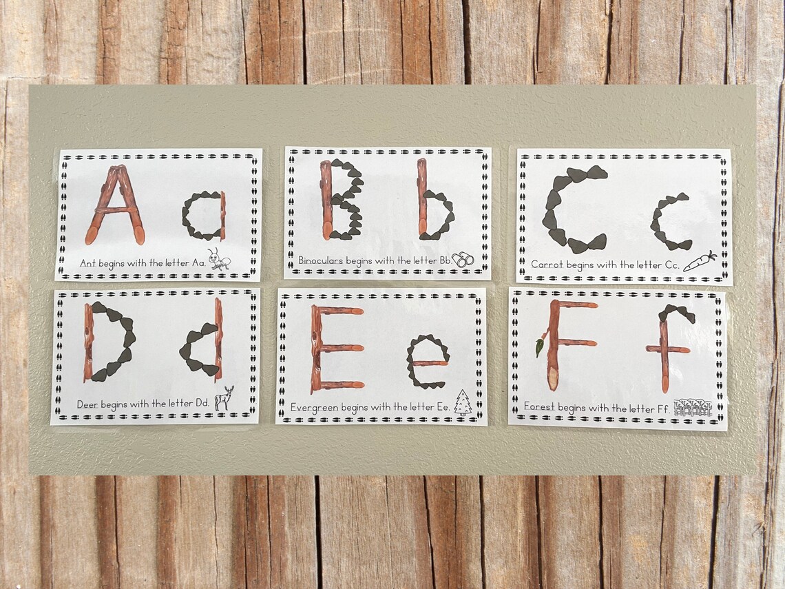 Nature Alphabet Posters-printable Nature Based Classroom Decor-phonemic ...