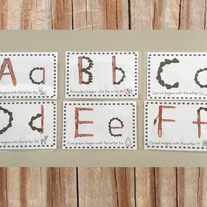 Nature Alphabet Posters-printable Nature Based Classroom Decor-phonemic ...