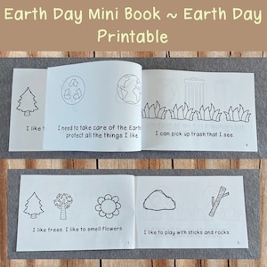 Printable Earth Day Mini Book- Environmental Education-nature Based ...