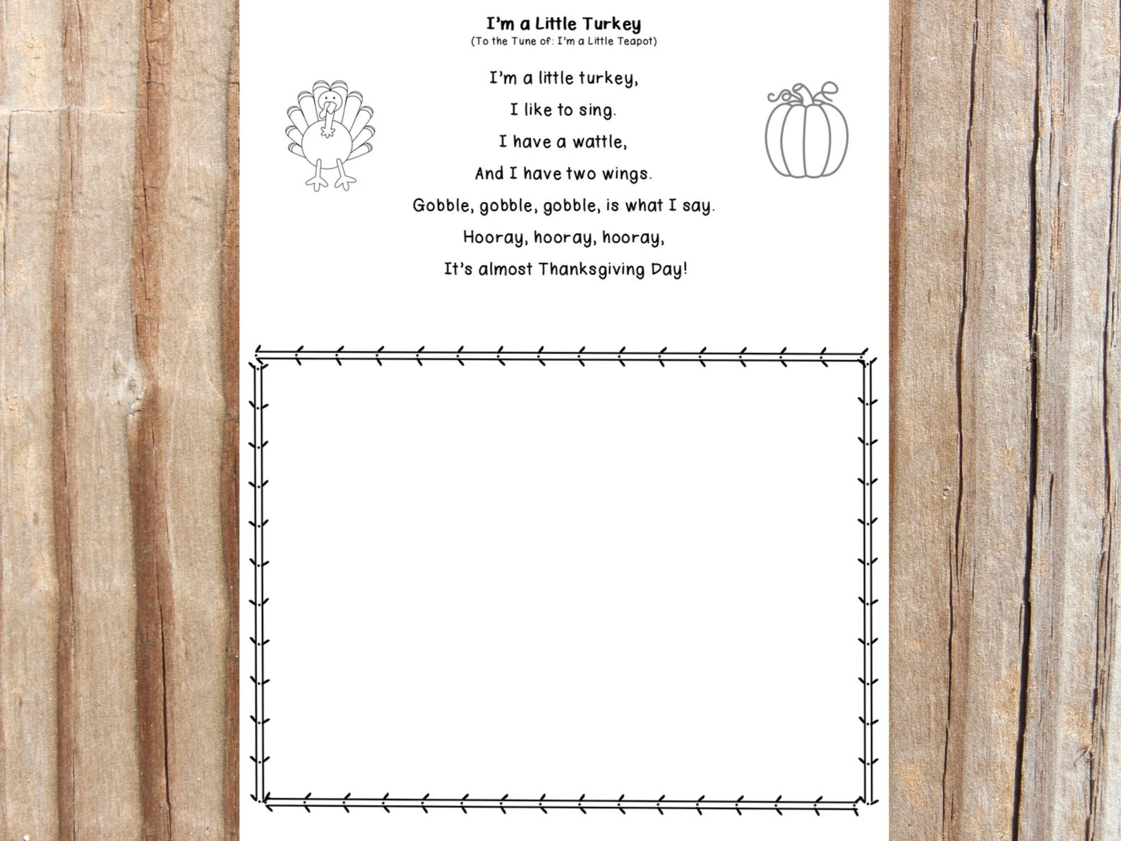 Thanksgiving Handprint Craft Printable for Kids-thankful Poem-turkey ...
