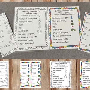 Dressing for Winter Weather Sequencing Posters Pintables, Nature Based ...