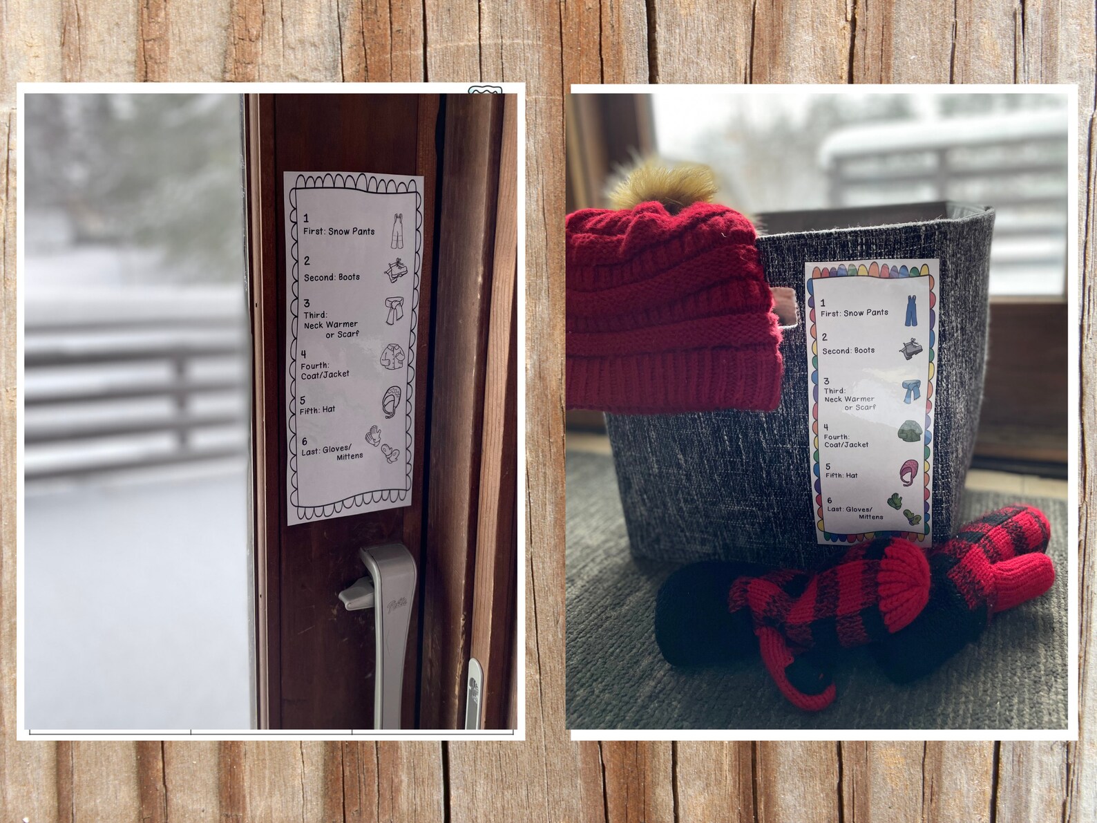 Dressing for Winter Weather Sequencing Posters Pintables, Nature Based ...