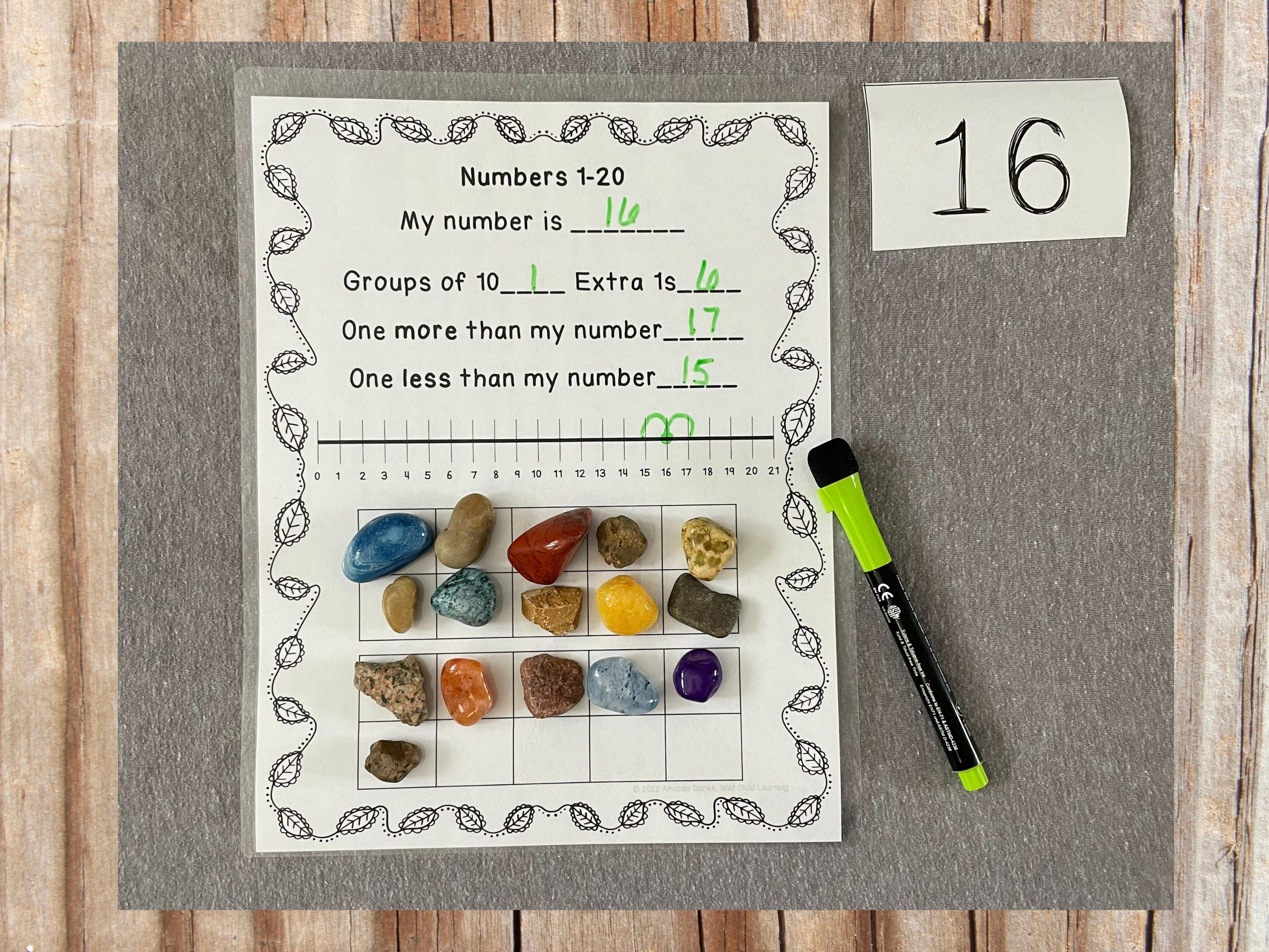 Number Study Review Sheets for Kindergarten and First Grade - One More ...