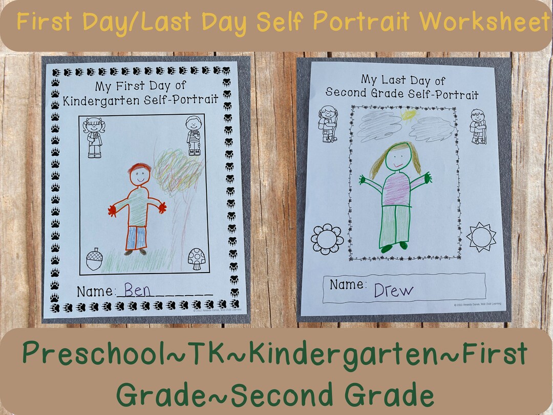 First Day of School/last Day of School Self-portrait Worksheet ...
